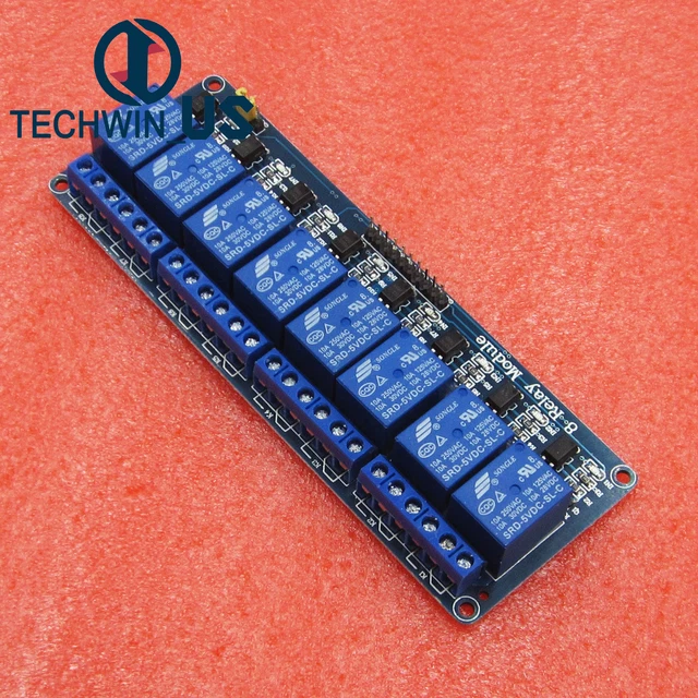 8 CHANNEL 5V Relay Shield Module Board Optocoupler module Arduino ARM ...