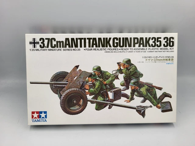 1/35 TAMIYA 3.7CM Anti-Tank Gun PaK 35/36 Plastic Model Kit $22.50 ...