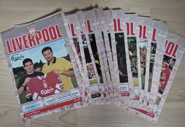 LIVERPOOL F.C. PROGRAMME Bundle - 24 Programmes from 1993/94 Season £14 ...