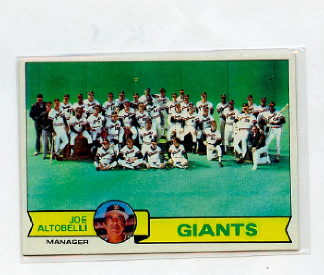 1979 TOPPS JOE Altobelli, Carte D'équipe Géants # 356 Non Marquée, D ...