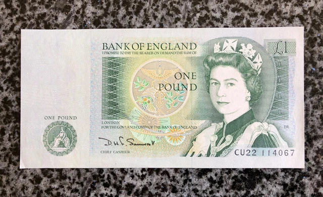 SIR ISAAC NEWTON £1 One Pound Note Perfect Condition - Cashier D. H. F ...