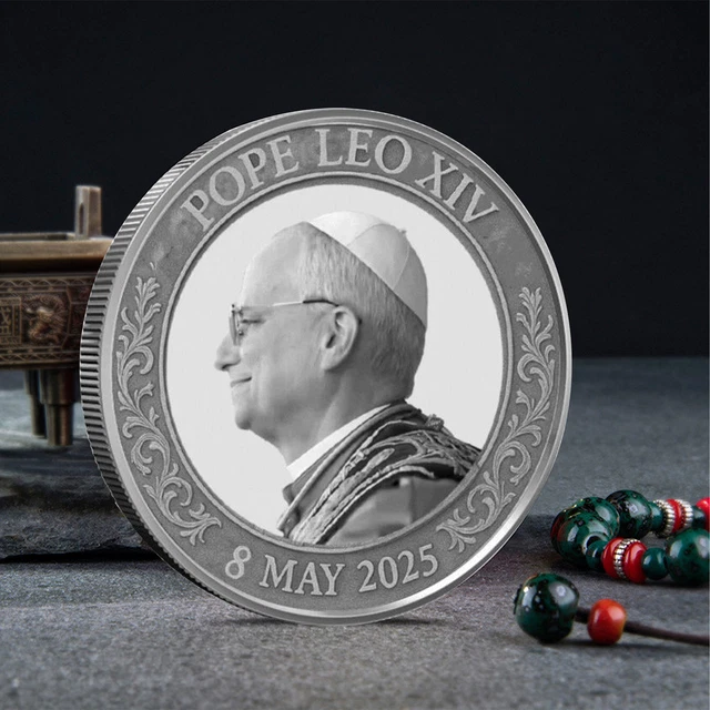 2025 POPE LEO XIV Century Coin 999 Silver Collectible Commemorative ...