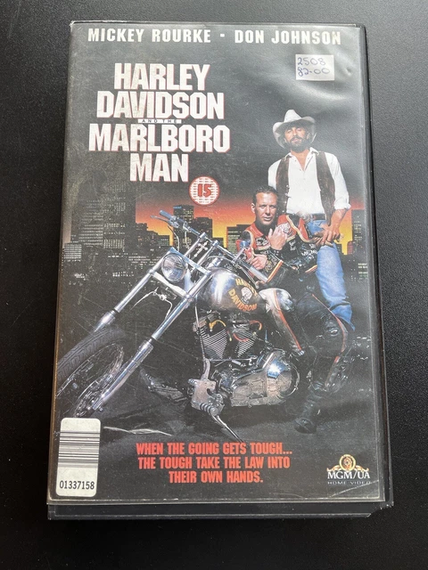 HARLEY DAVIDSON AND The Marlboro Man VHS 1991 Big Box Mickey Rourke ...