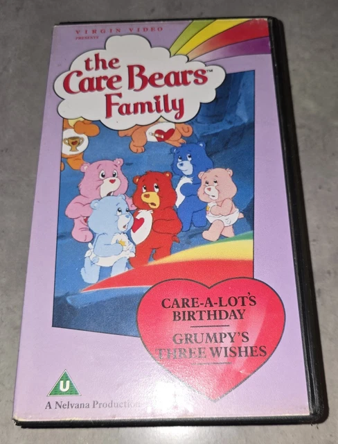 THE CARE BEARS Family Care-a-lots Birthday Grumpy's 3 Wishes VHS Video ...