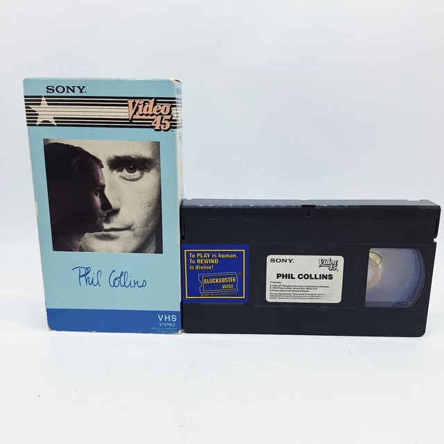 BLOCKBUSTER RENTAL VHS Tape Phil Collins Sony Video 45 EP 4 Tracks 1983 ...