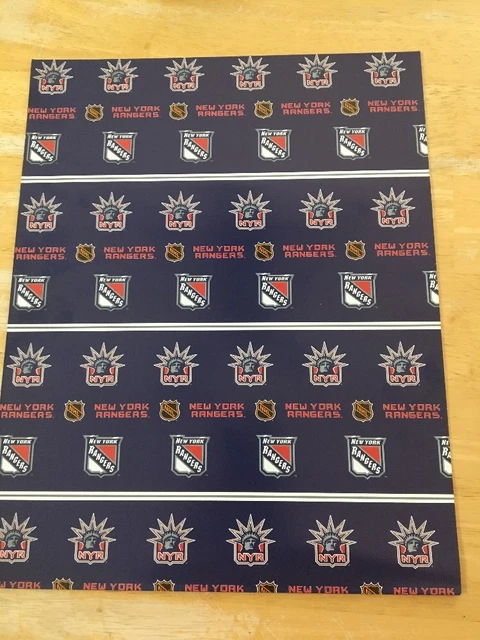 NEW YORK RANGERS NHL Hockey Wrapping Paper Licensed Gift Wrap New $4.00 ...
