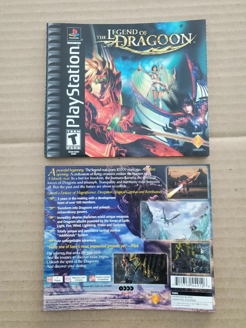 PS1 LEGEND OF Dragoon Front & Back art, no case, game or manual ...