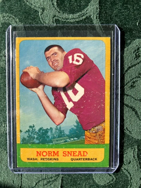 1963 TOPPS NORM Snead #158 Washington Redskins HOF EX !/MT joli EUR 11 ...