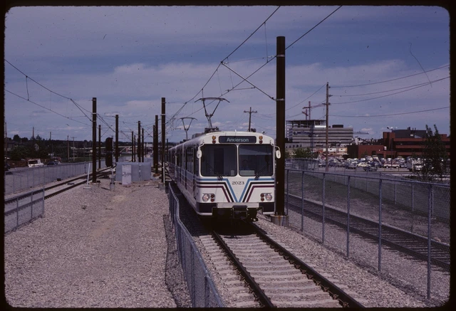 BH.B01.28 ORIGINAL SLIDE Calgary Transit C-Train Car #2023 at Calgary ...