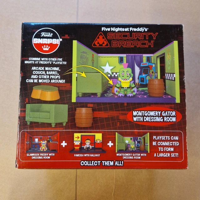 FIVE NIGHTS AT Freddys Snaps Montgomery Gator with Dressing Room Playset FNAF £38.13 - PicClick UK