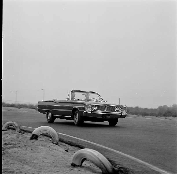 DODGE CORONET HEMI Convertible track and handling test RACING OLD PHOTO ...