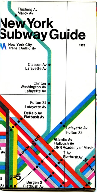 NEW YORK CITY Subway Map & Guide 1978 Visitors Edition [4172] £97.56 ...