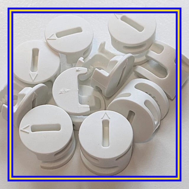 119252 X 10 IKEA Plastic Cam Nuts Fixings WHITE Medium - 100% Genuine ...