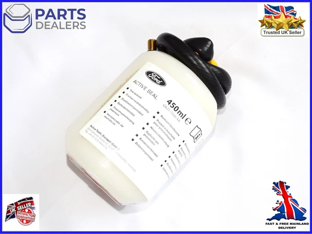 GENUINE FORD TYRE PUNCTURE REPAIR KIT SEALANT LIQUID GLUE BOTTLE 450ml ...
