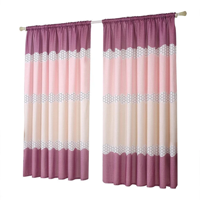 TENDE GEOMETRIA SEMI Blackout Finestre Casa Tulle Drappo Trasparente ...