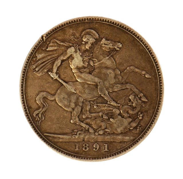 VICTORIA 1891 JUBILEE Head silver crown coin - VG+ - 28.g £39.99 ...