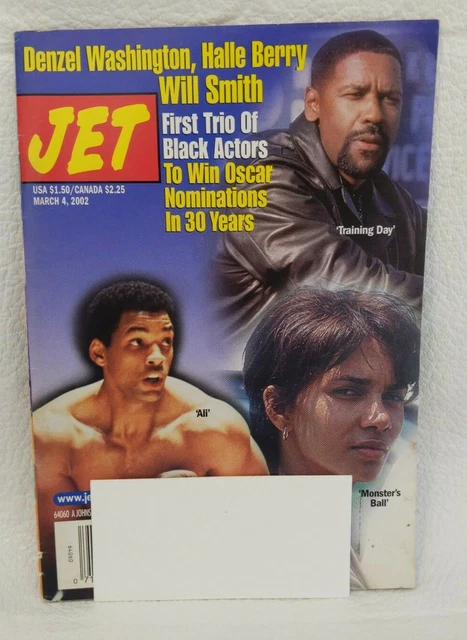 JET MAGAZINE MARCH 4 2002 Will Smith Denzel Washington Halle Berry £5. ...