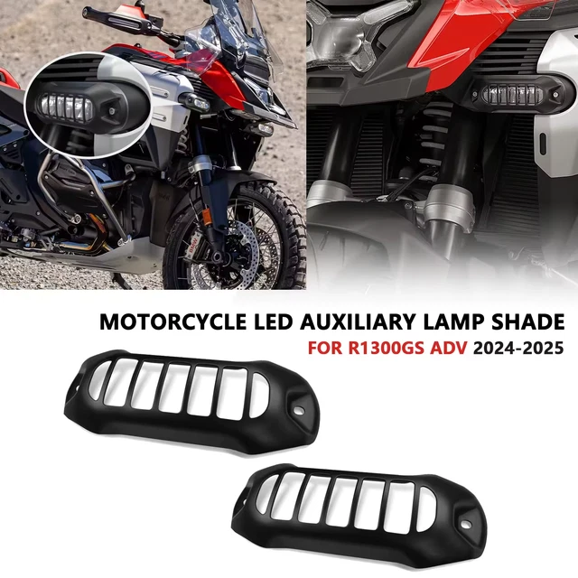 BMW R1300GS ADVENTURE 2024 2025 LED Auxiliary Light Cover Guard Grille ...