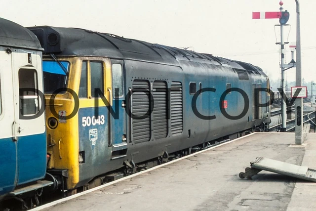 UK DIESEL TRAIN Railway Photograph Of Class 50 50043 Loco. Rm50-297 £1. ...