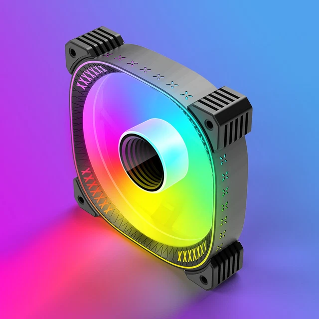 PC CASE FAN 120mm Cooling Fan 5V 3Pin ARGB Addressable RGB Fan(Black ...