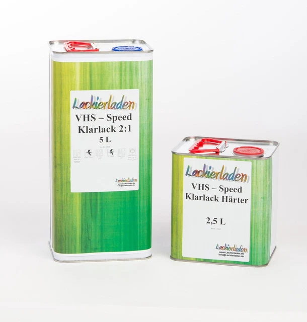SET 2K VHS Speed Klarlack 2:1 inkl. Härter 7,5 L | 5,0 L Klarlack 2,5 L Härter EUR 130,90 ...