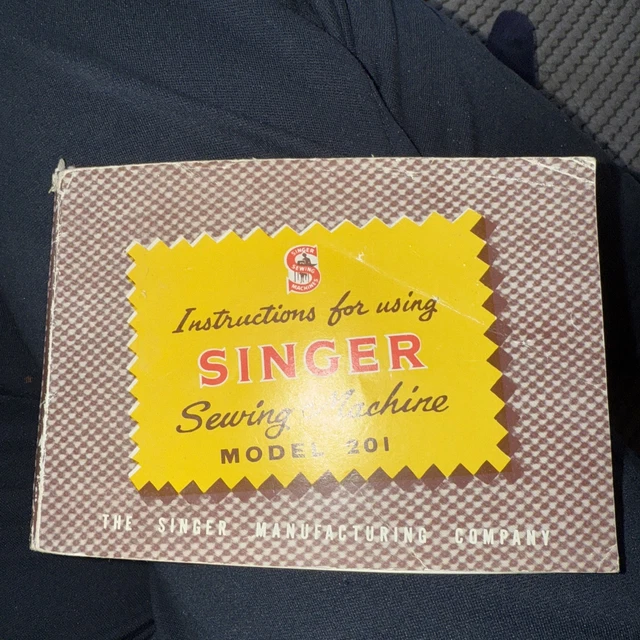 SINGER SEWING MACHINE model 201 vintage manual, instructions £5.97 ...