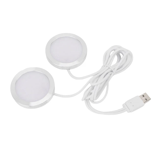 DUAL HEADS ROUND LED Spotlight Indoor Mini Ultra Slim 5V USB Under ...