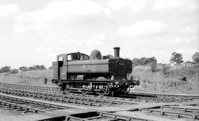 ORIGINAL RAILWAY NEGATIVE. RA95. GWR steam loco No. 3696 @Westbury 1961 ...