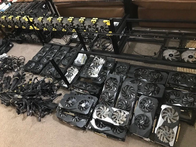 AMD RX5700 GPU mining rig / farm + 26x RTX2060 + Veddha Fames + Biostar ...