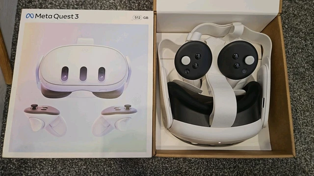 META QUEST 3 Virtual Reality Gaming Box 512GB with Controllers £360.00 ...