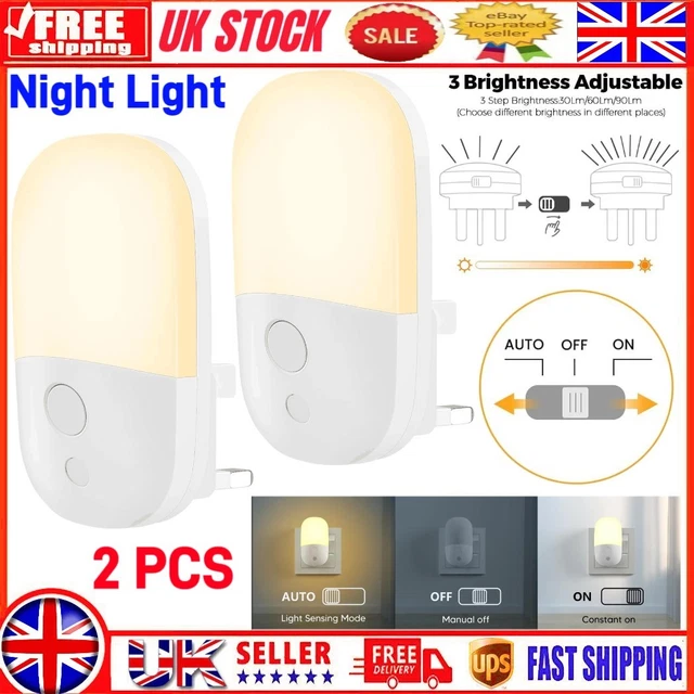 2PACK NIGHT LIGHT Plug in Wall, Automatic Night Light with Dusk to Dawn ...