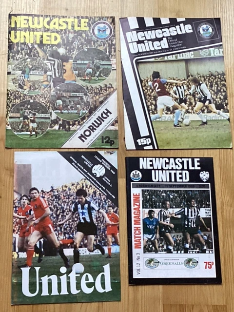 NEWCASTLE UNITED V NORWICH CITY FC FOOTBALL MATCH PROGRAMMES x 4 £12.99 ...