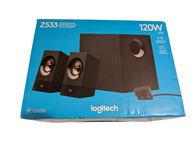 LOGITECH Z533 MULTIMEDIA Speaker System. Two speakers and subwoofer ...