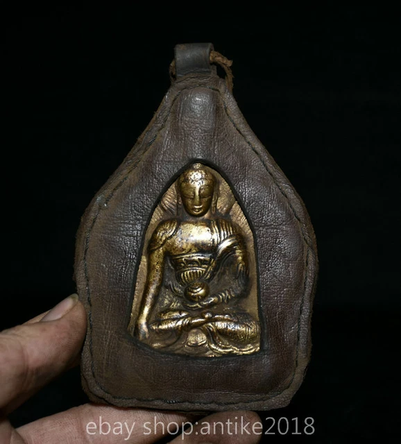 5 & OLD Tibet Bronze Buddhism Shakyamuni Sakyamuni Buddha Amulet Pendant EUR 44,47 - PicClick FR