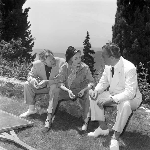 MARLENE DIETRICH VITTORIO De Sica and actor Arthur OConnell 1956 PHOTO ...