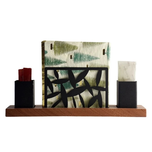 WEIGHTED ARM NAPKIN Holder Base Paper Towel Rack Modern Kitchen ...