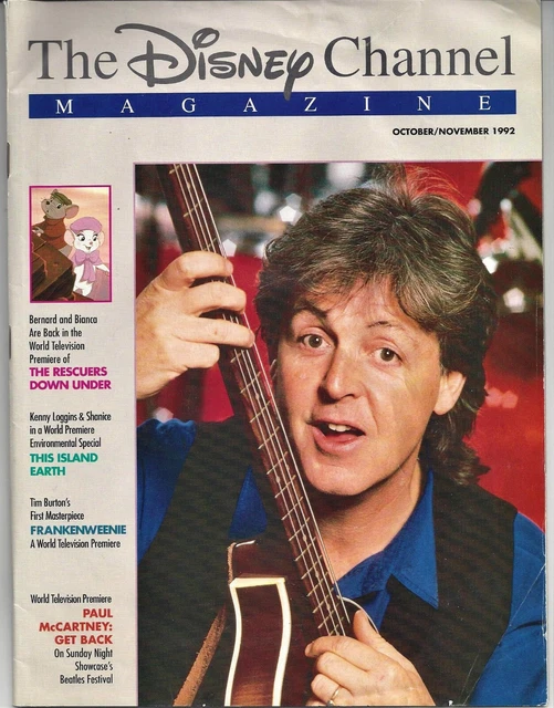 THE BEATLES PAUL McCartney, Frankenweenie, The Disney Channel Magazine ...