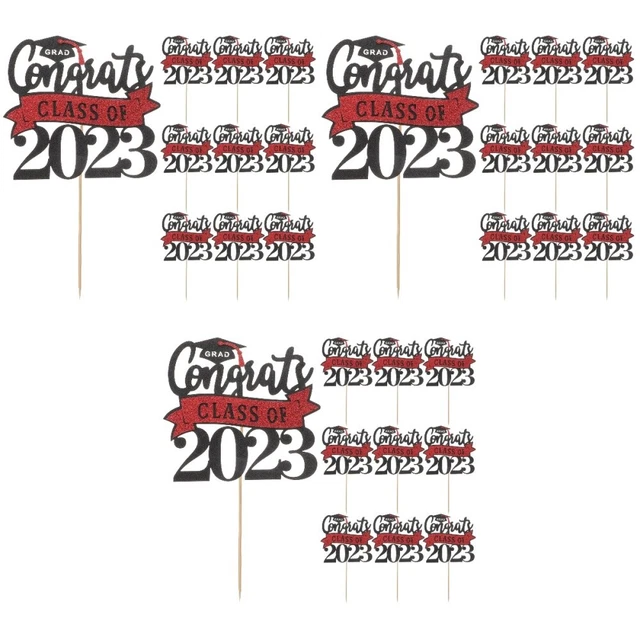 30 PCS GRADUATION 2023 Cupcake Toppers Cupcake Topper 2023 Grad Cake ...