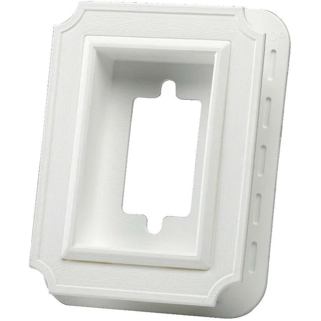 WHITE RECESSED ELECTRICAL Box Scalloped Siding Block $33.31 - PicClick CA