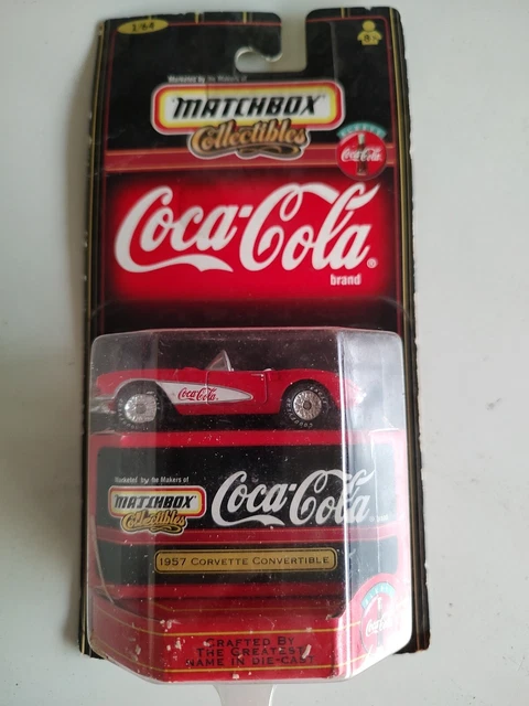COCA-COLA 1957 RED Corvette Convertible Matchbox Collectibles Coke 1:64 ...