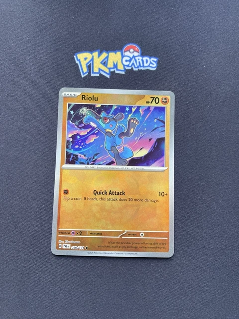 POKÉMON TCG RIOLU Prismatic Evolutions 050/131 Masterball Ball Reverse ...