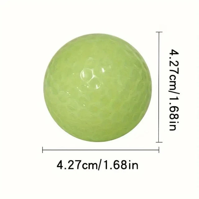 RUBBER GOLF PRACTICE Balls Luminous Fluorescent Golf Ball for Golf ...