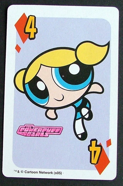 1 X PLAYING card single swap Cartoon Network The Powerpuff Girls 4 of ...