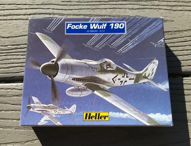 HELLER 1/72 WW Ii German Focke Wulf Fw-190 Fighter Plane Model Kit ...