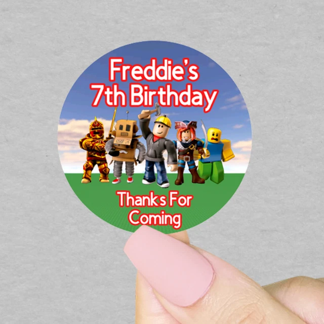 ROBLOX PERSONALISED BIRTHDAY Stickers Sheet x24 £2.99 - PicClick UK