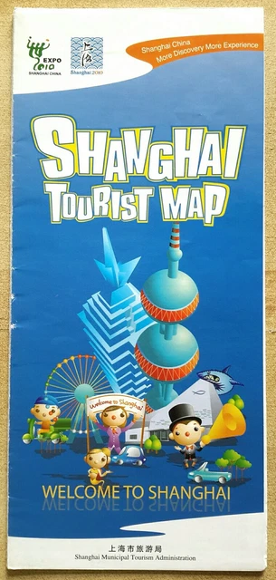 SHANGHAI TOURIST MAP - Welcome to Shanghai £6.99 - PicClick UK