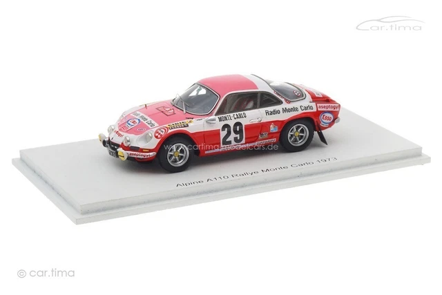 ALPINE A110 RALLYE Monte Carlo 1973 Moss-Carlsson/Crellin Spark 1:43 ...