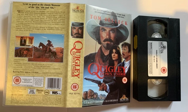 QUIGLEY DOWN UNDER {1990, Vhs/Pal} Tom Selleck, Alan Rickman. Very Rare ...