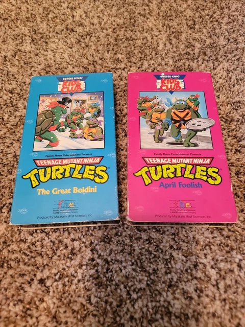 TEENAGE MUTANT NINJA Turtles Burger King Kids Club Lot Of 2 VHS Vintage ...