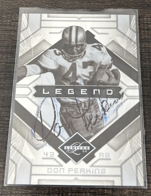 AUTOGRAPHE AUTO AUTHENTIQUE Don Perkins 2009 signé limité légende des ...
